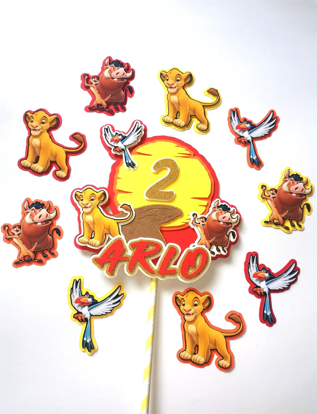 The Lion King Themed Personalised Party Caketopper Cupcake Toppers ...