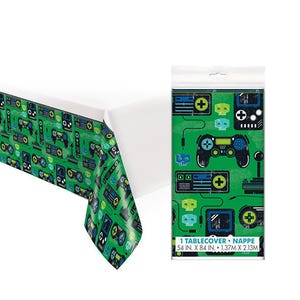 Gaming Themed Party Retro Game Over Plates Table Cloth Napkins Note ...