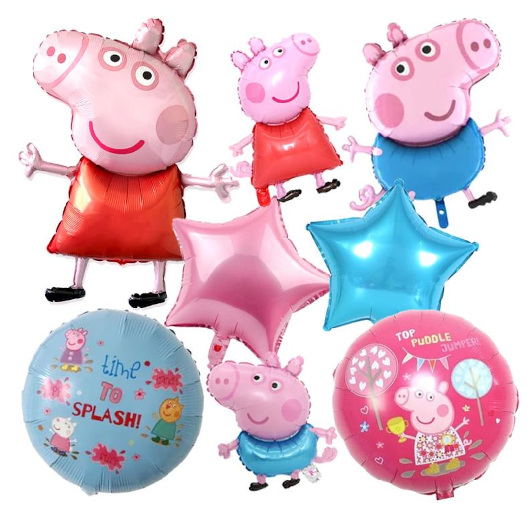 Peppa Pig George Birthday Star Balloons Splash Muddy Puddles - Etsy