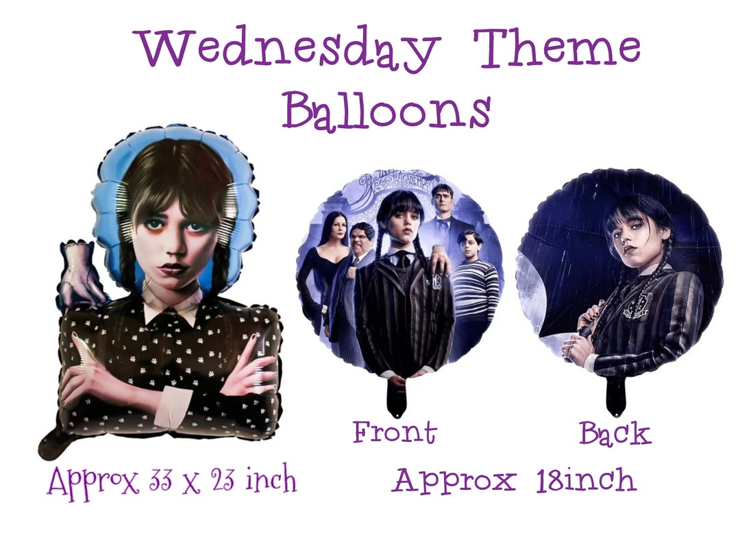 Wednesday Themed Birthday Balloons Thing Adams Family - Etsy