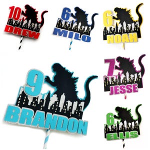 Godzilla Themed Cake Topper - Etsy