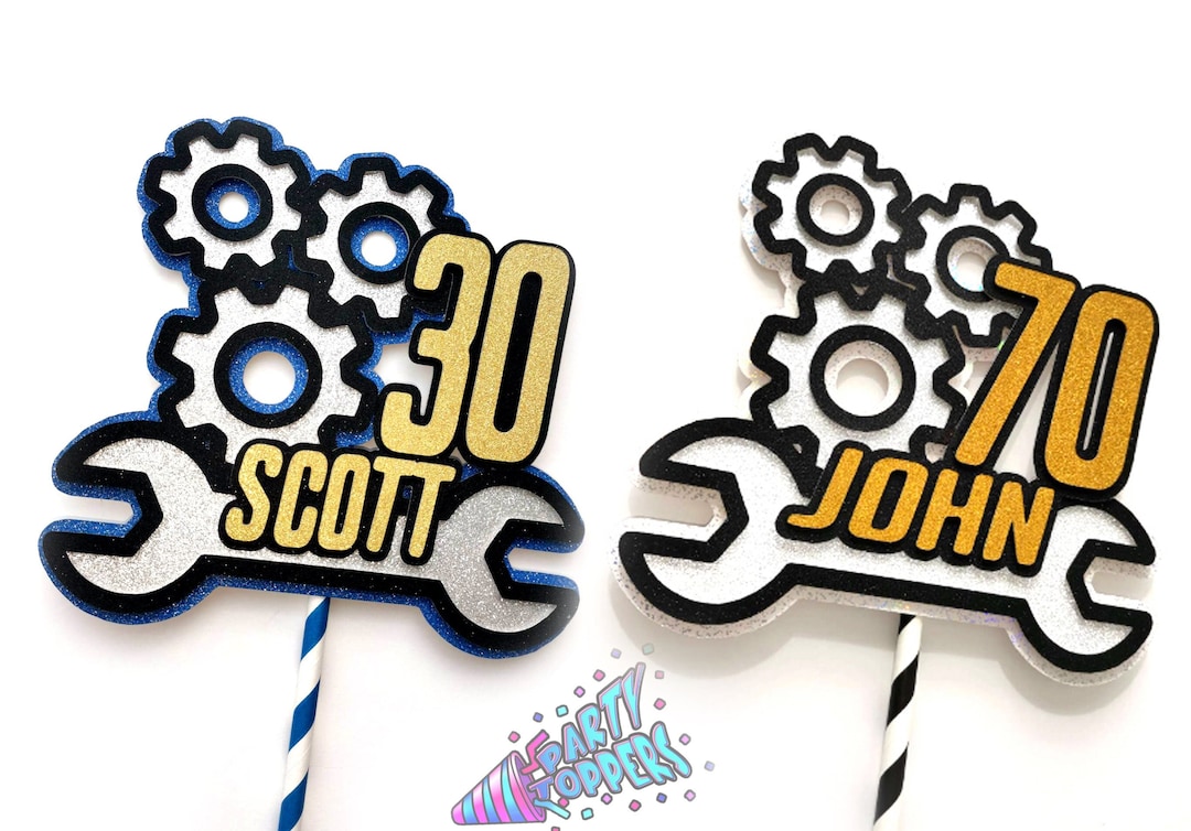 Mechanic Themed Personalised Cake Topper - Etsy