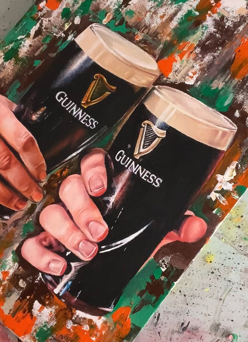 Guinness Artwork Guinness Painting Signed Fine Art Print Acrylic ...