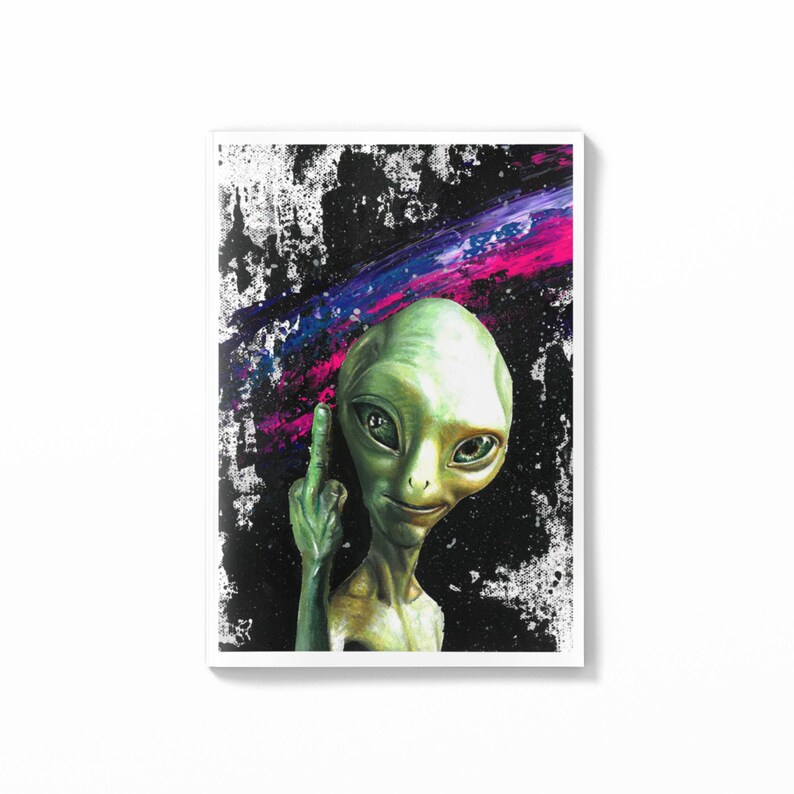 Paul the Alien Paul Signed Fine Art Print Movie Poster Alien Art Custom ...