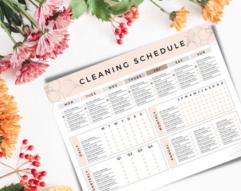 EDITABLE Weekly Cleaning Planner, Cleaning Checklist, Cleaning Schedule ...
