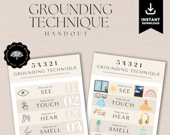 Grounding Techniques Cheat Sheet, Coping Strategies, Anxiety and Panic ...