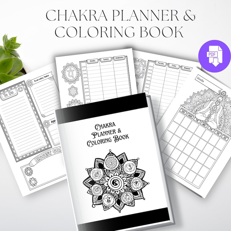 Chakra Coloring Pages - Etsy