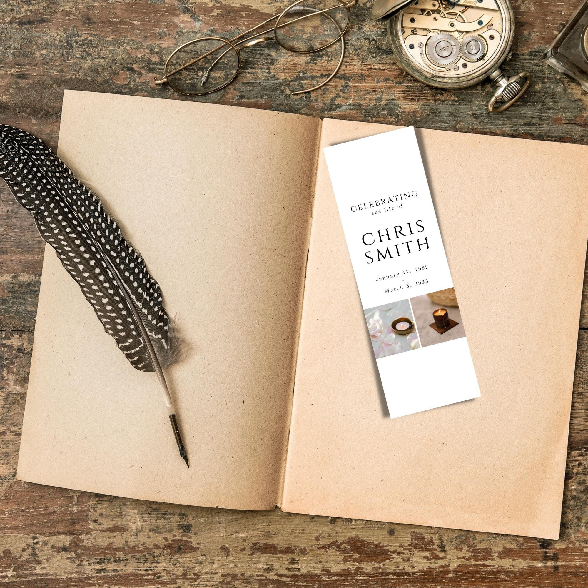 Personalized Funeral Favors | Memorial Bookmarks | Memorial Favors ...