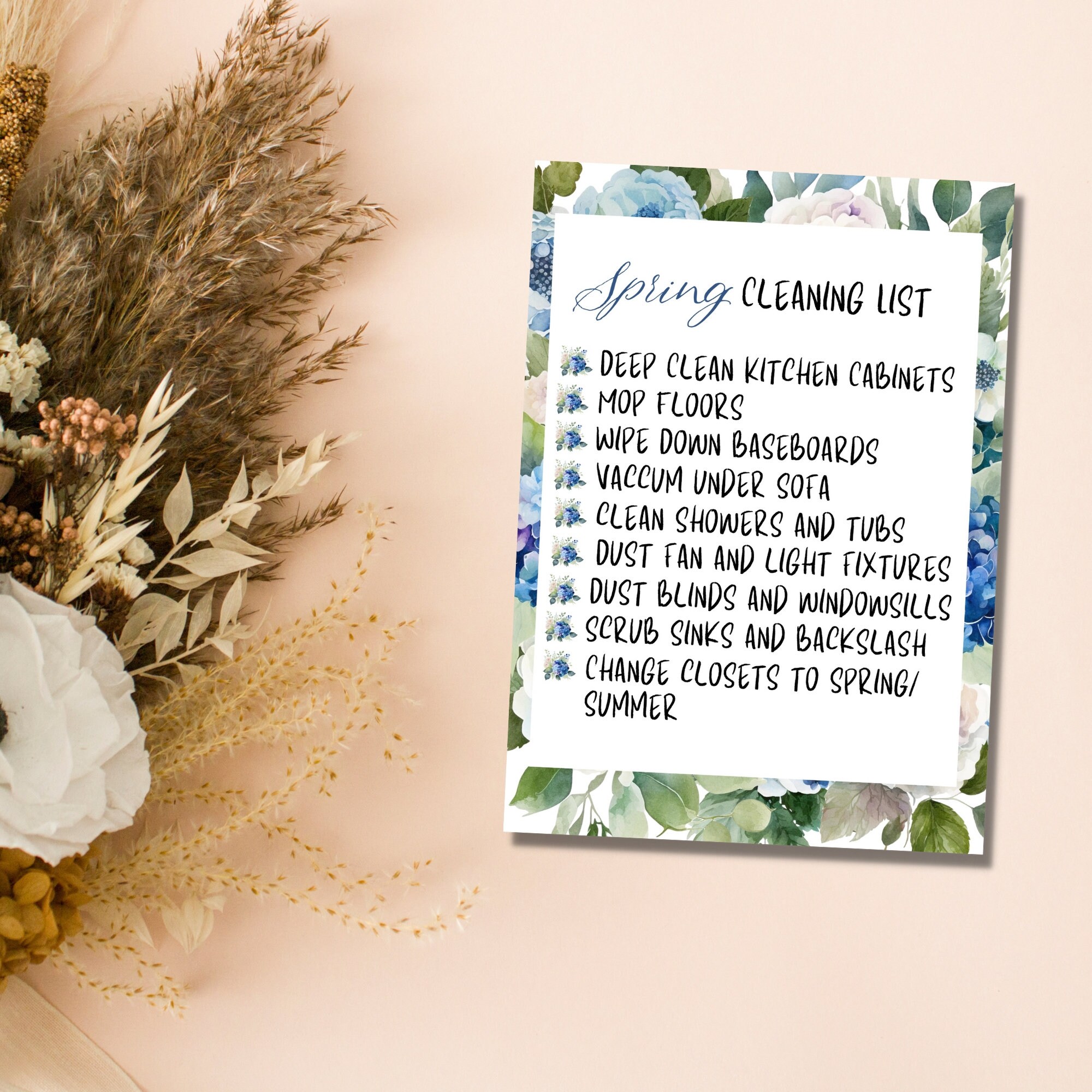 Spring Bucket List Printable, Spring Cleaning List, Activity List, To ...