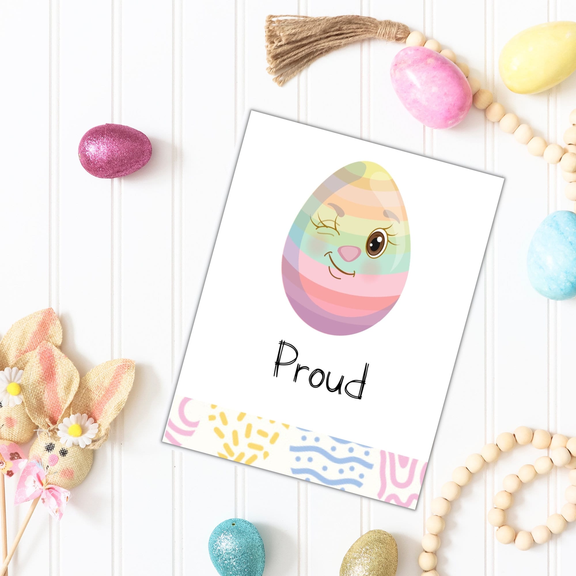 12 Cards for Emotional Awareness PRINTABLE 12 Easter Egg Card Set Kids ...