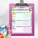 Daily Routine Checklist for Kids Back to School Editable Printable Kids ...