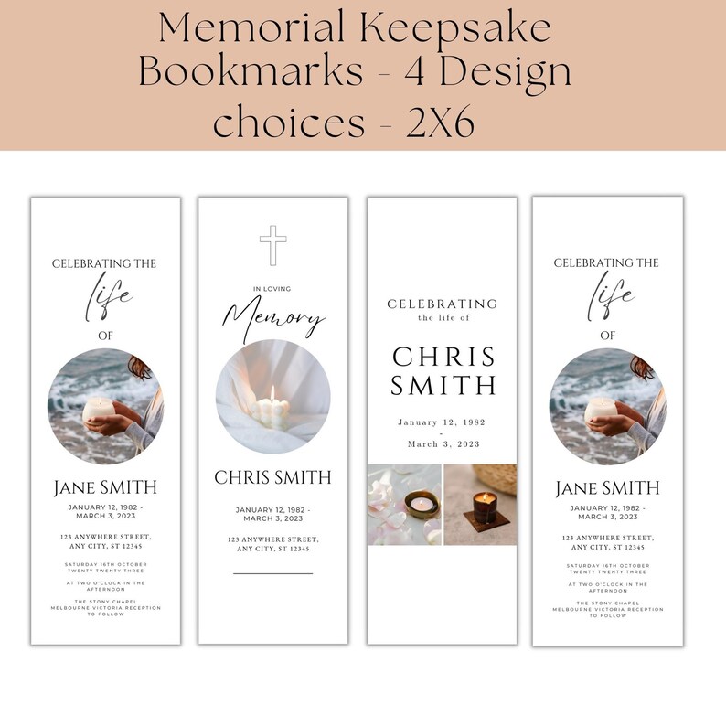 Editable Modern Funeral Bundle, Funeral Program Bundle, Celebration of ...