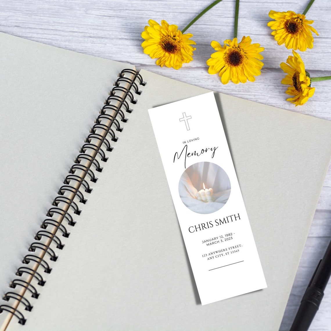 Personalized Funeral Favors | Memorial Bookmarks | Memorial Favors ...