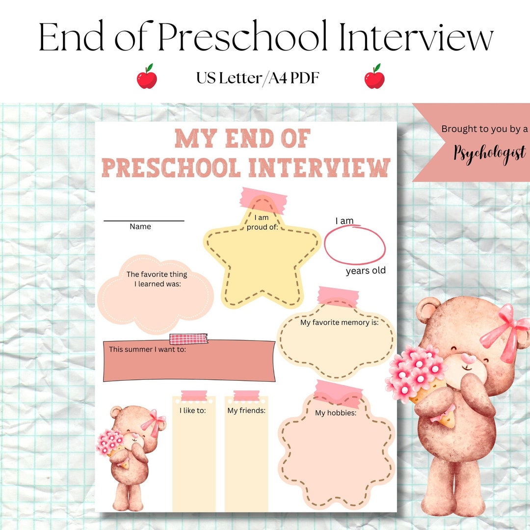 Preschool Kids Interview, Begin Summer, Questions, Teacher, Last Day ...