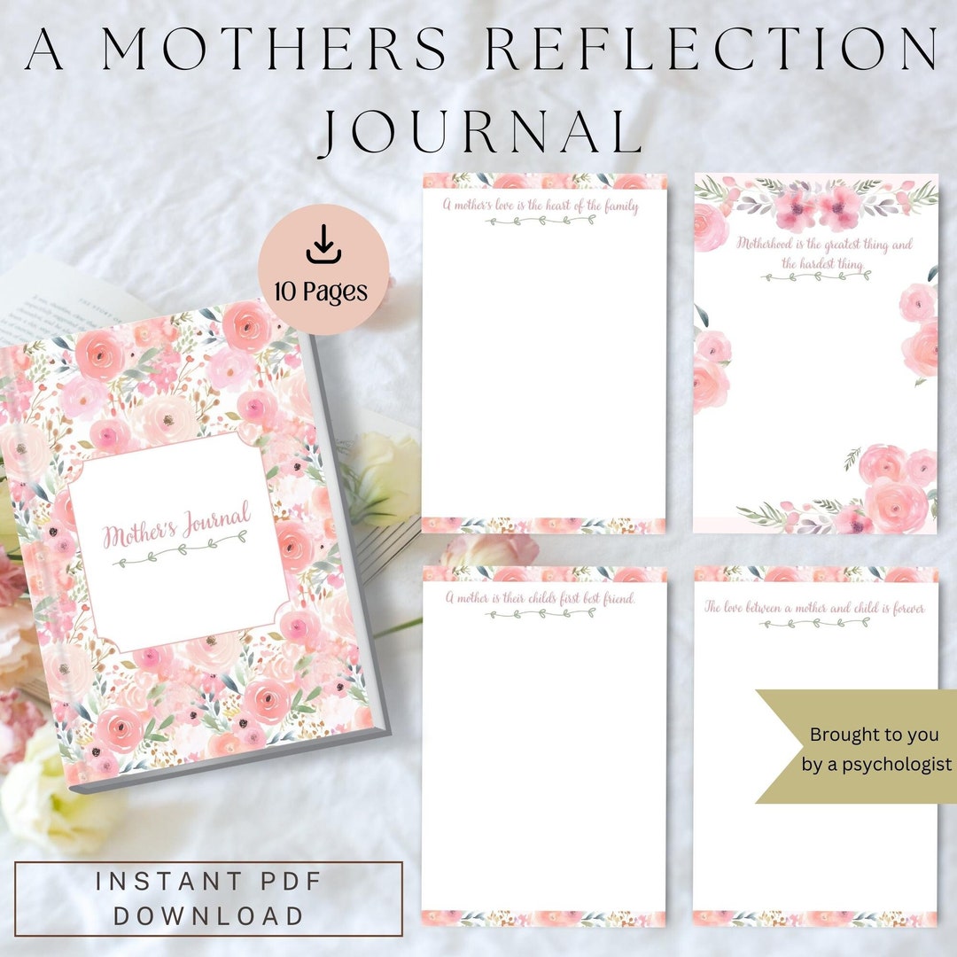 Motherhood Journal Printable, New Mom Journal, Mothers Reflection ...