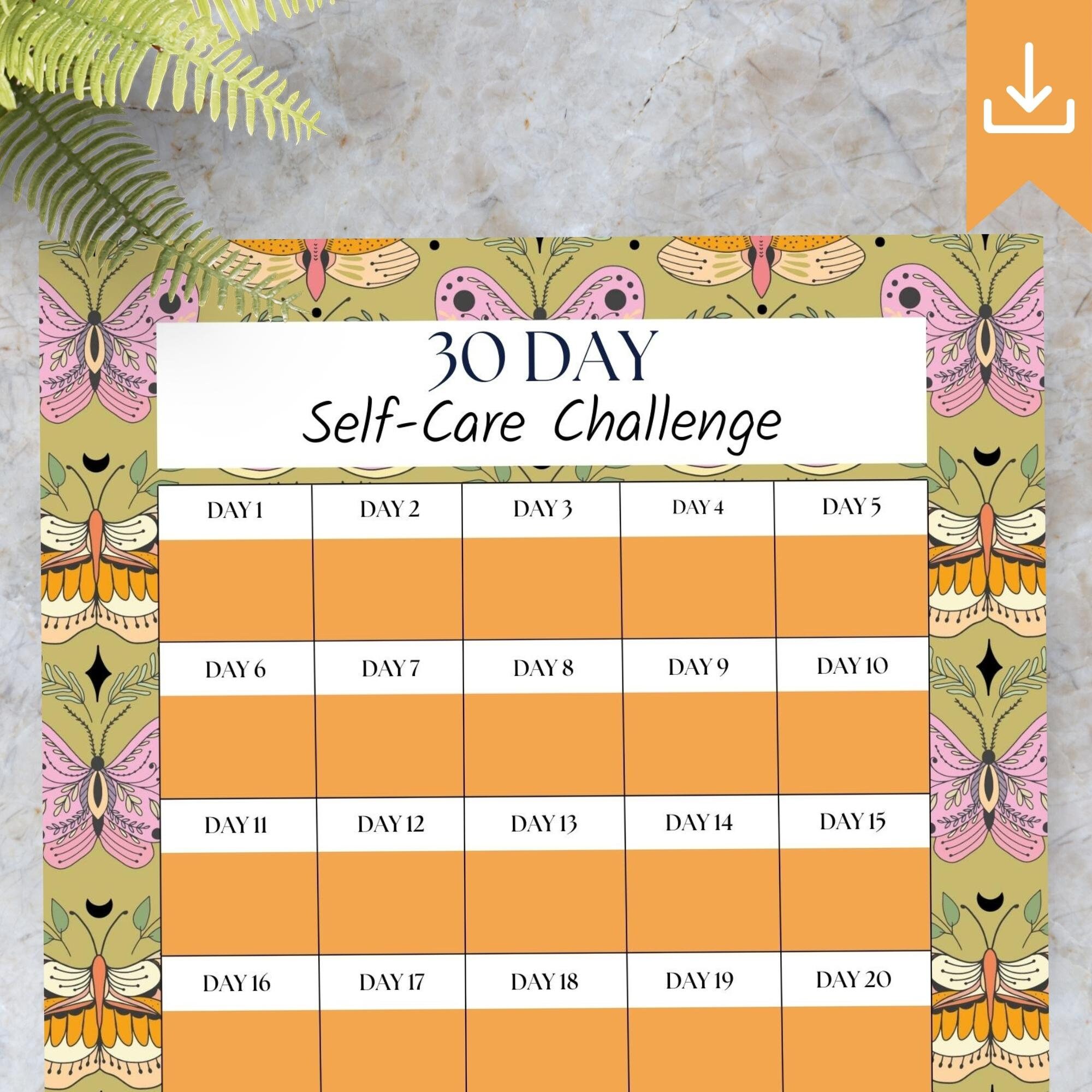 Self-care Printable I 30 Days of Self-care I Self-development I ...