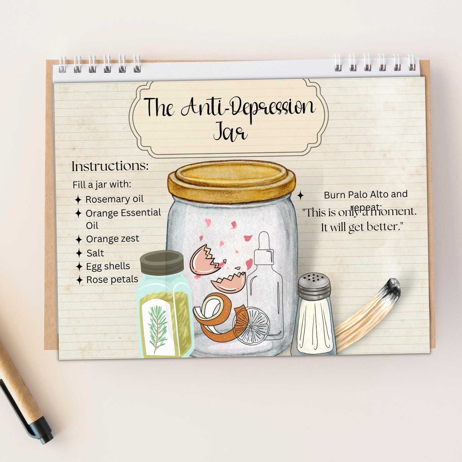 Witch Supplies I 7 Printable DIY Spell Jar Recipes Prosperity Self Love ...