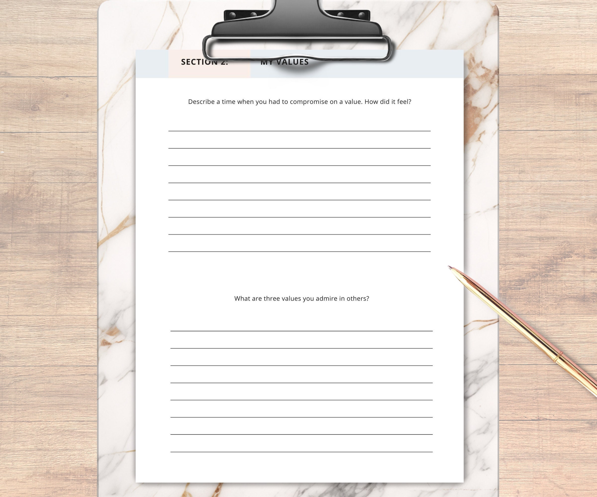 Self Discovery Worksheets Journal Prompts Self-worth - Etsy
