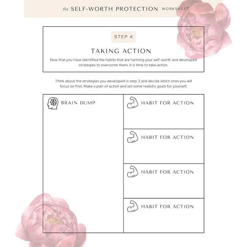 Self-worth Protection Worksheet | Coaching and Self Love | Therapy ...