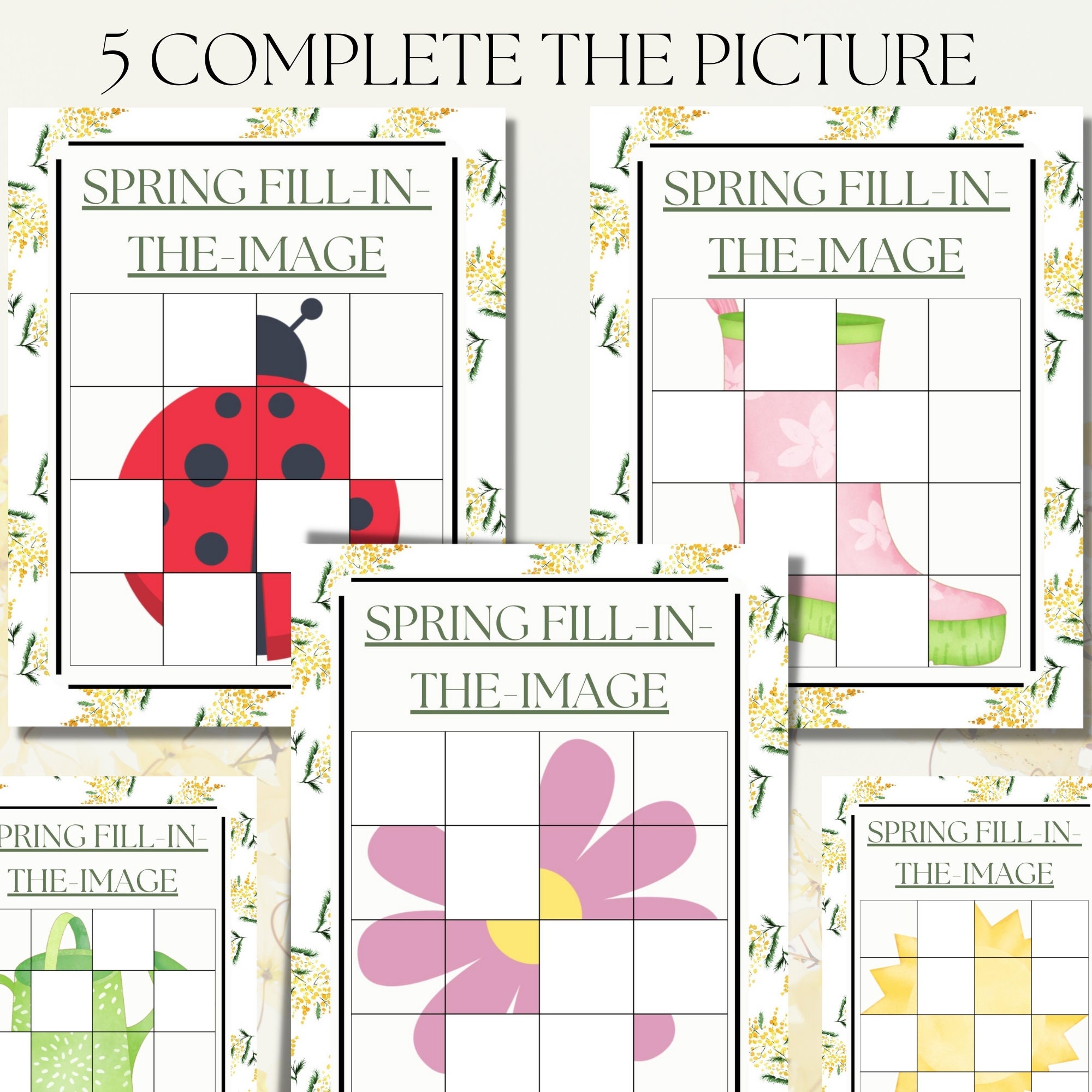 Kids Activity Pack Spring Printable, Spring Themed Games, Word Search ...