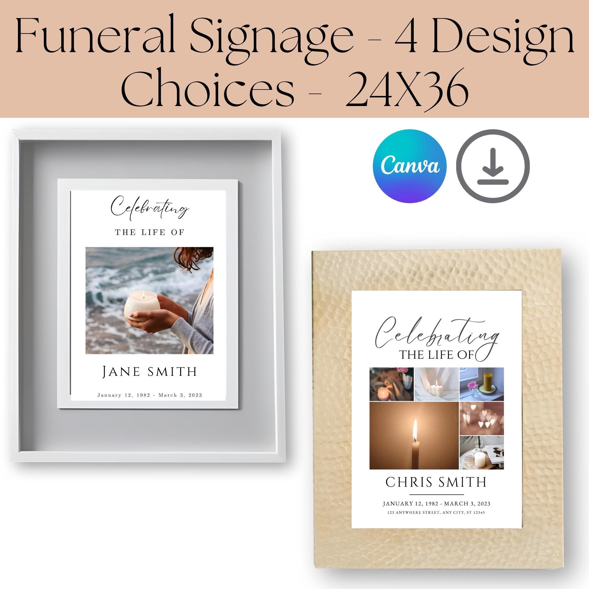 Editable Modern Funeral Bundle, Funeral Program Bundle, Celebration of ...