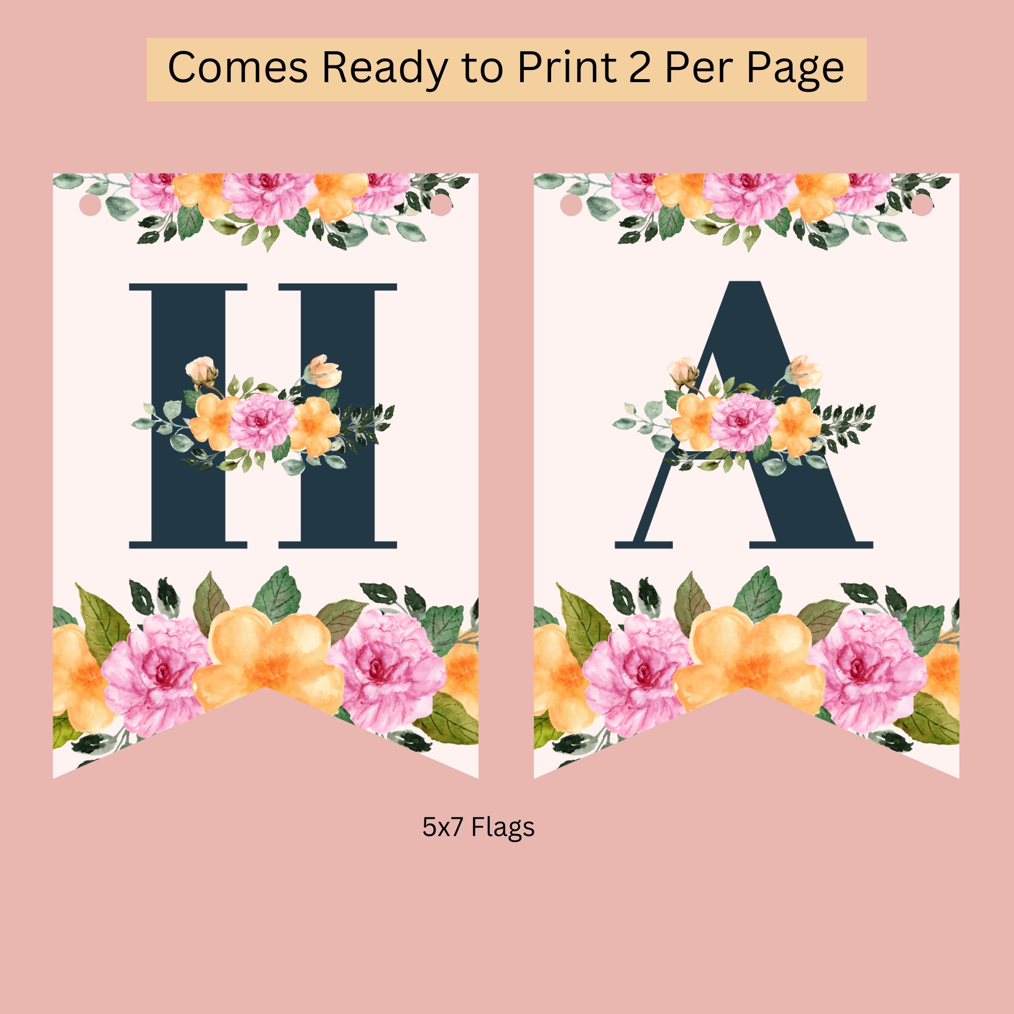 Summer Decor Printable Bunting Banner, Birthday Party, Shower ...