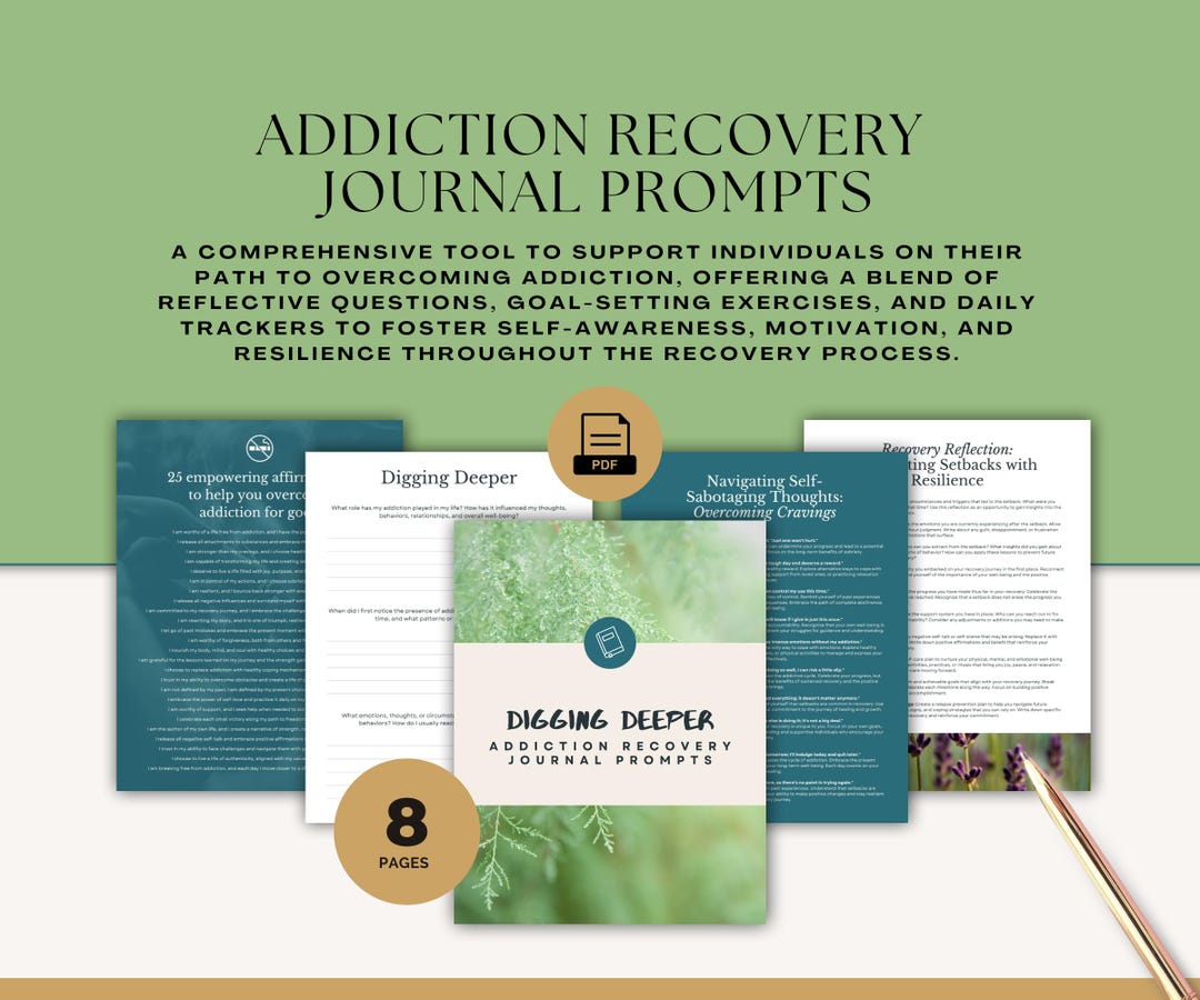 Addiction Recovery Journal Prompts , Self Love Worksheets, Relapse ...