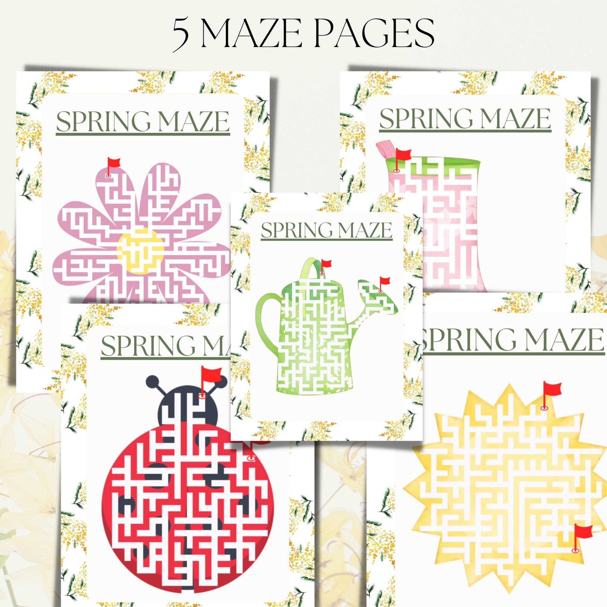 Kids Activity Pack Spring Printable, Spring Themed Games, Word Search ...