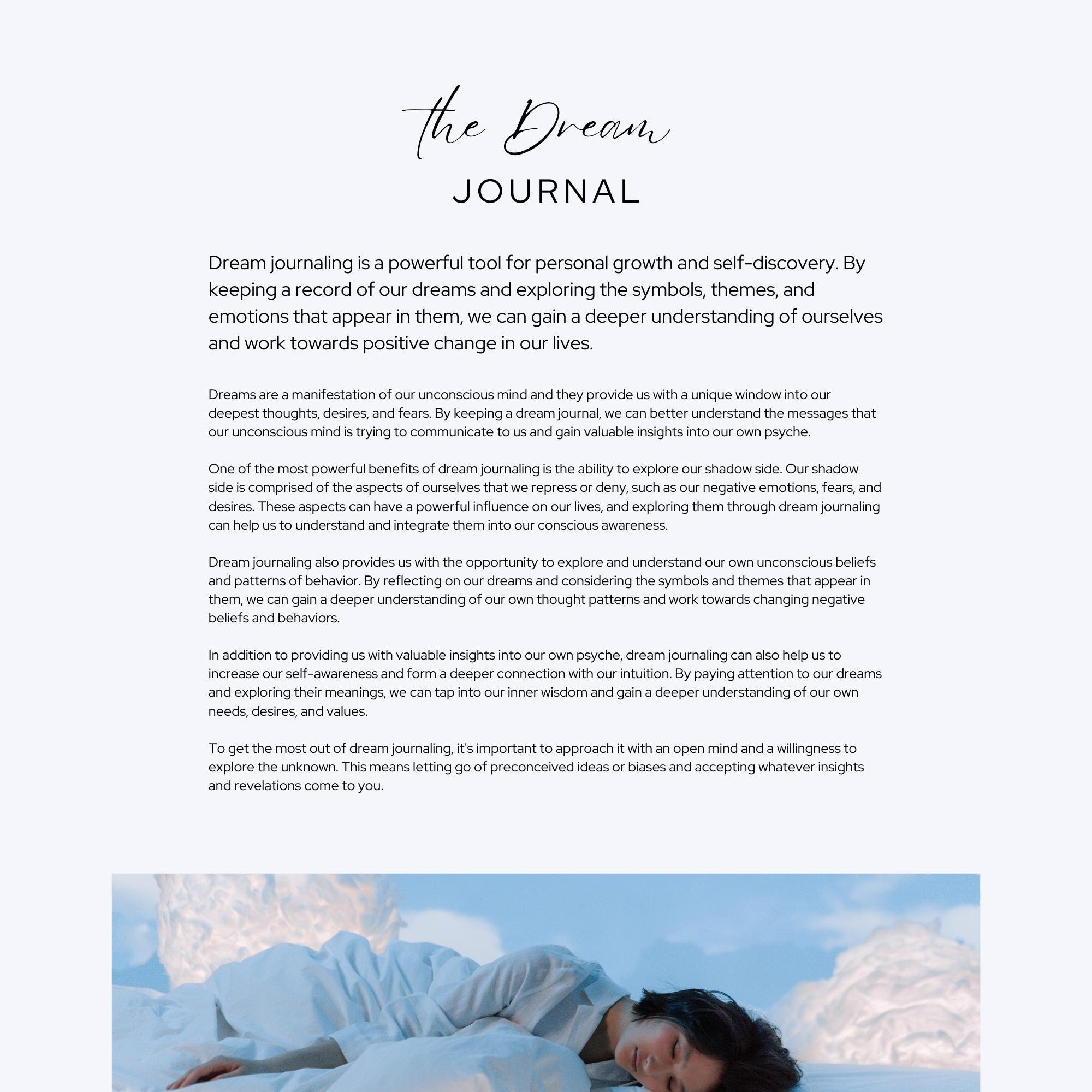 30 Day Guided Dream Journal | Life Coaching -dream Tracker || Dream ...