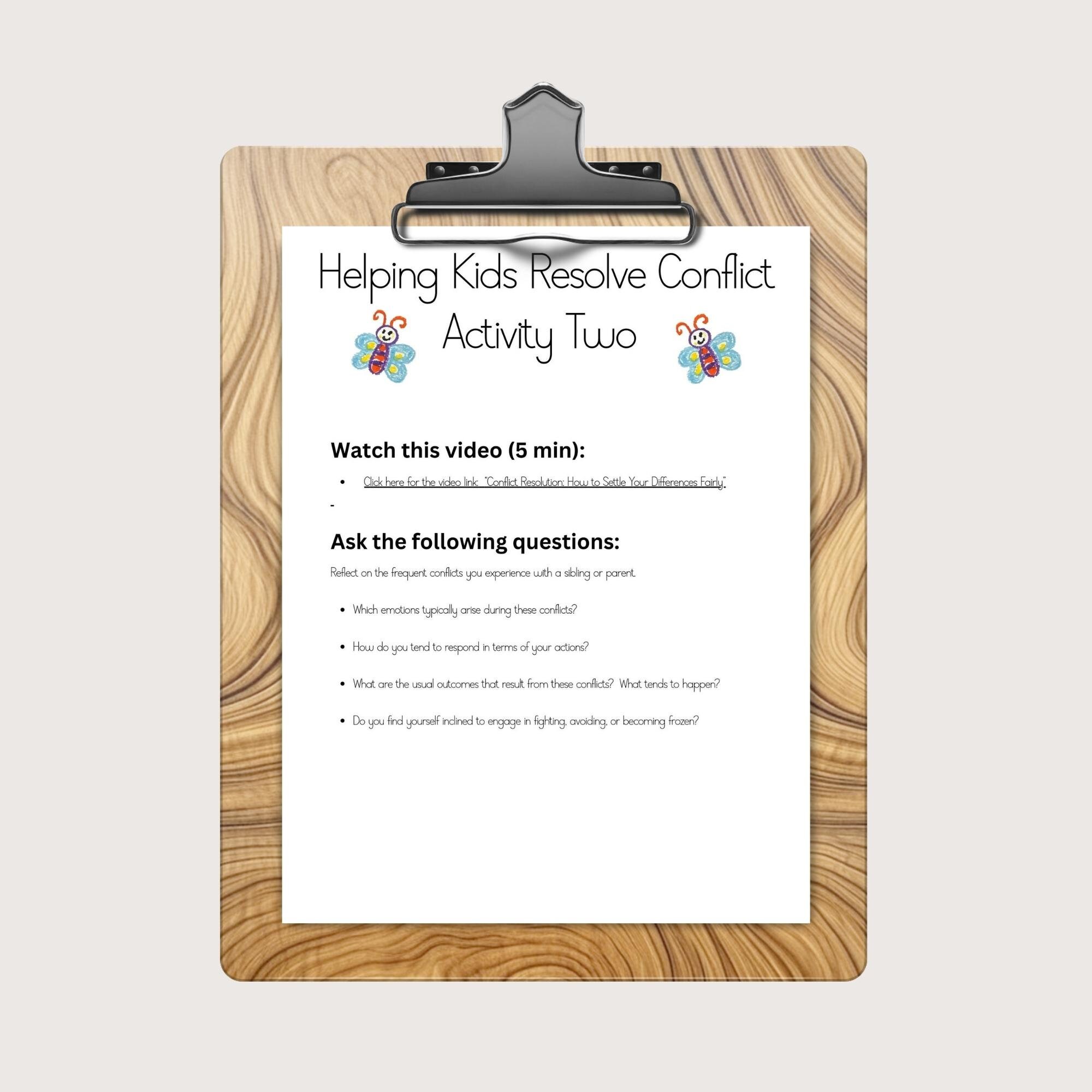 Conflict Resolution Worksheets for Kids, Relationship Worksheets ...