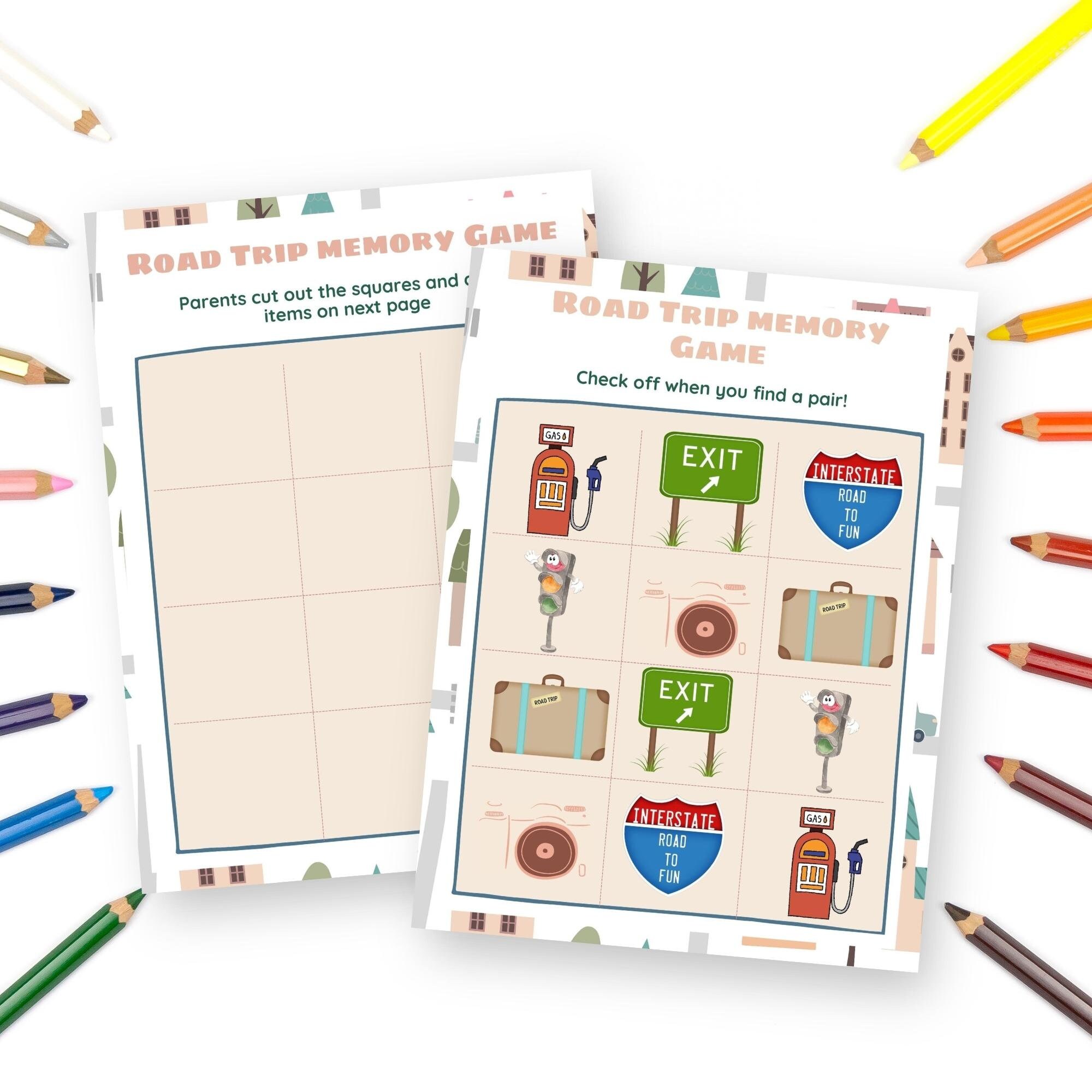 Kids Road Trip Games Printable, Family Road Trip Planner, Family Vacat ...