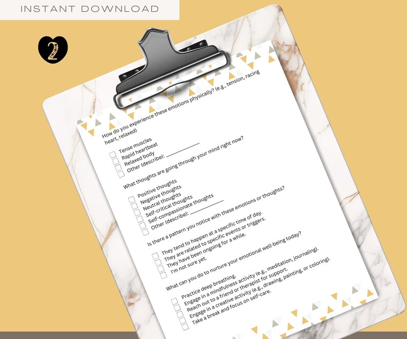 Emotional Awareness Worksheet, Therapy Worksheets, Psychologist ...