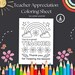 Teacher Appreciation Printable Coloring Pages, Gift Coloring Pages ...