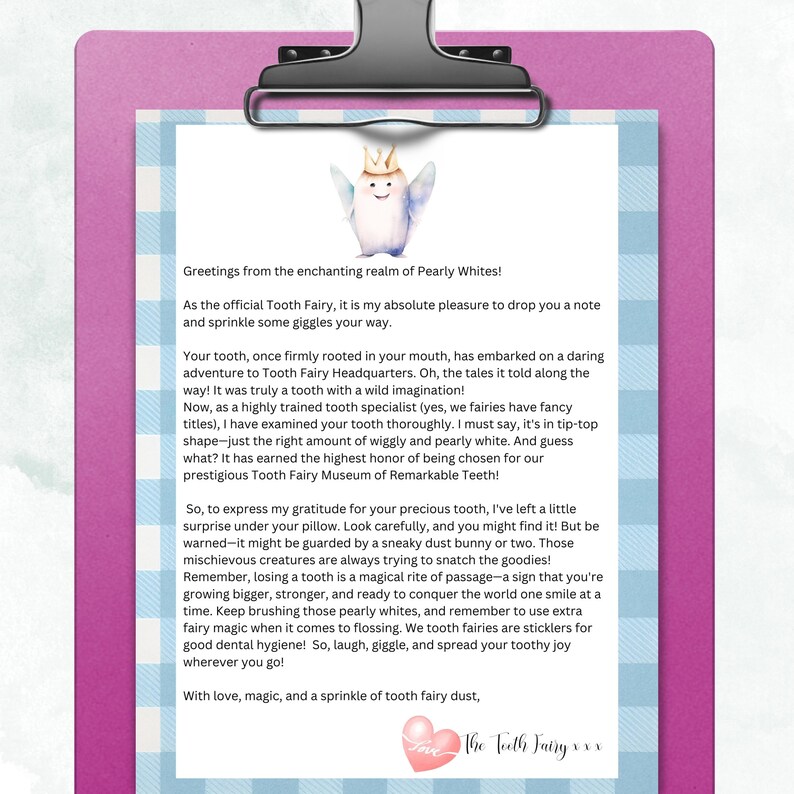 Printable Letter From Tooth Fairy Bundle, Editable Tooth Certificate ...