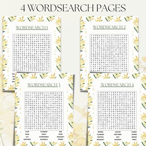 Kids Activity Pack Spring Printable, Spring Themed Games, Word Search ...