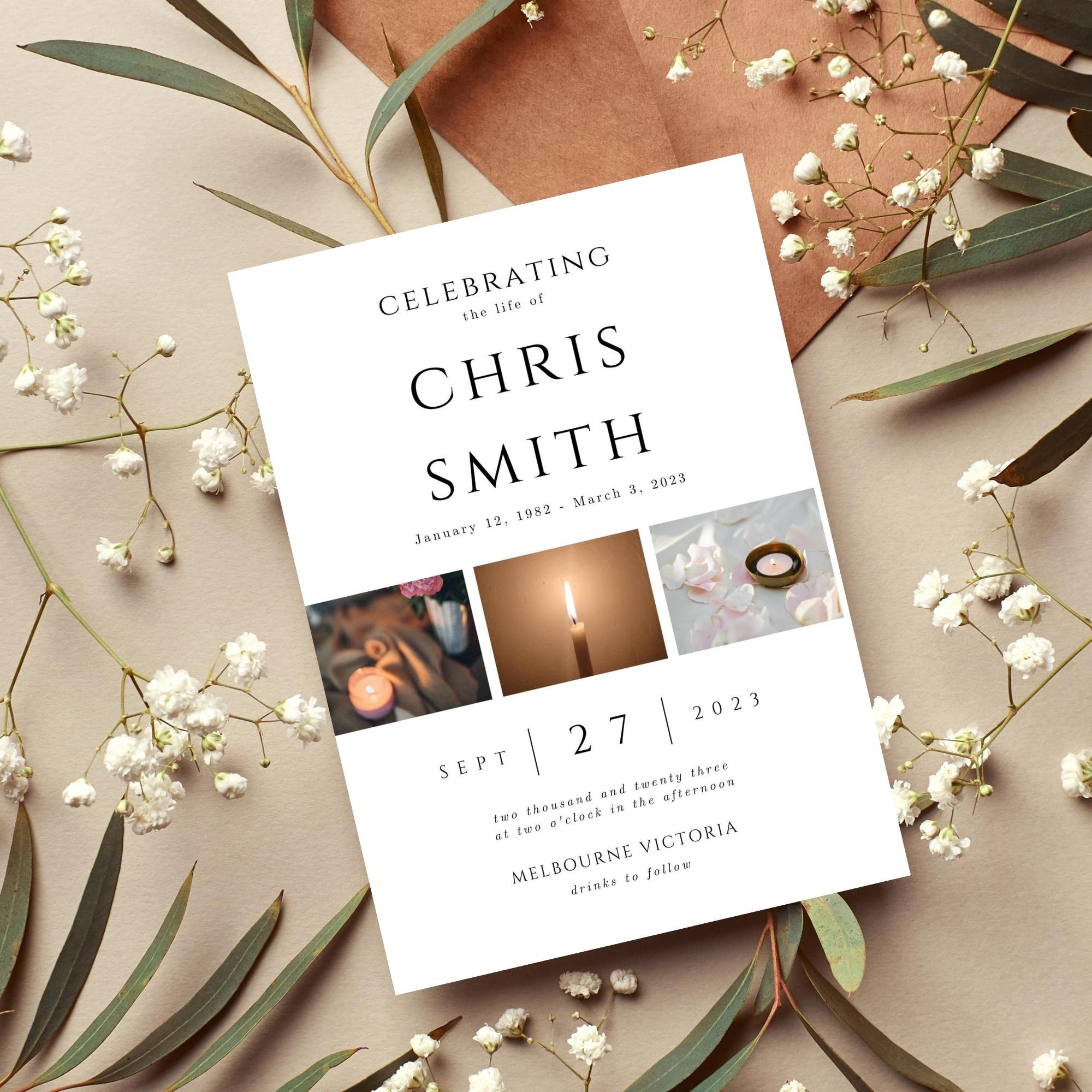 Editable Modern Funeral Bundle, Funeral Program Bundle, Celebration of ...