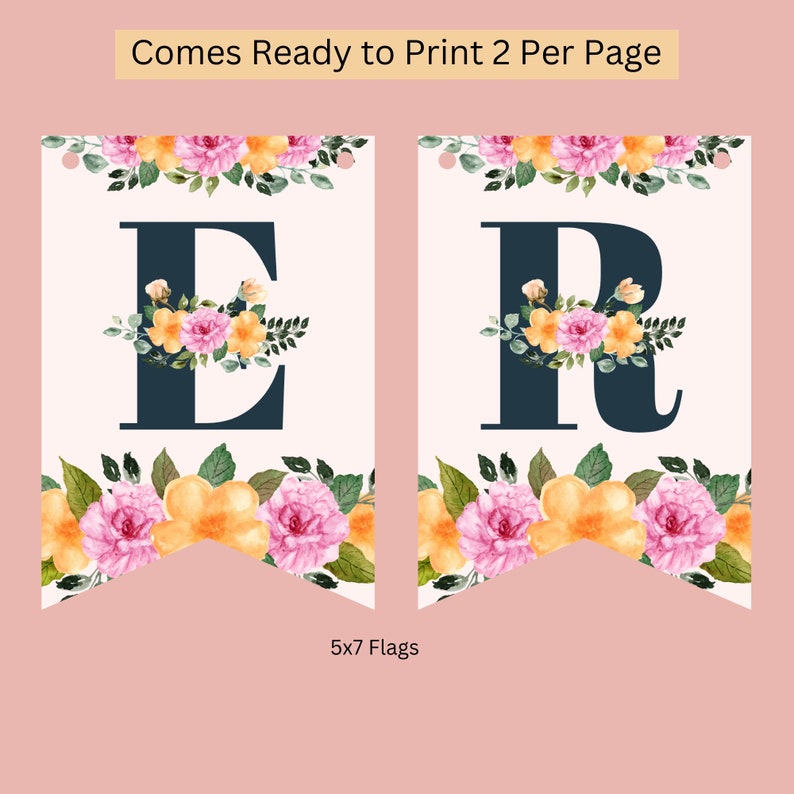 Summer Decor Printable Bunting Banner, Birthday Party, Shower ...