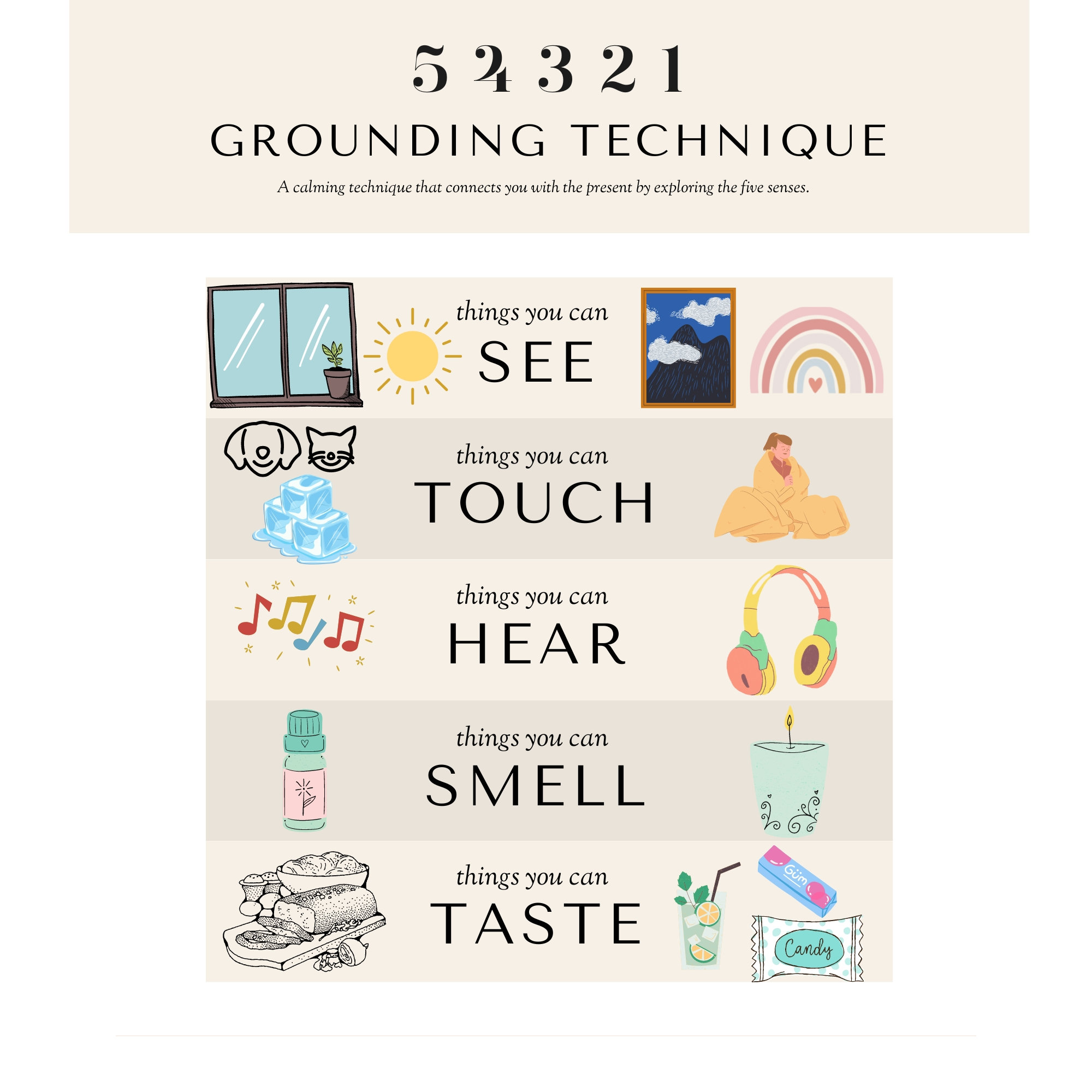 Life Coach Grounding Techniques Cheat Sheet, Coping Strategies, Anxiety ...