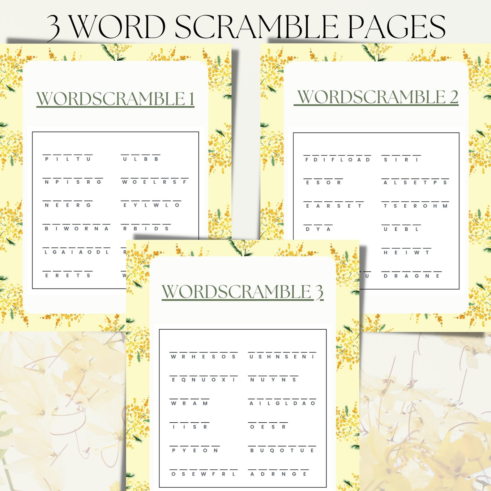 Kids Activity Pack Spring Printable, Spring Themed Games, Word Search ...