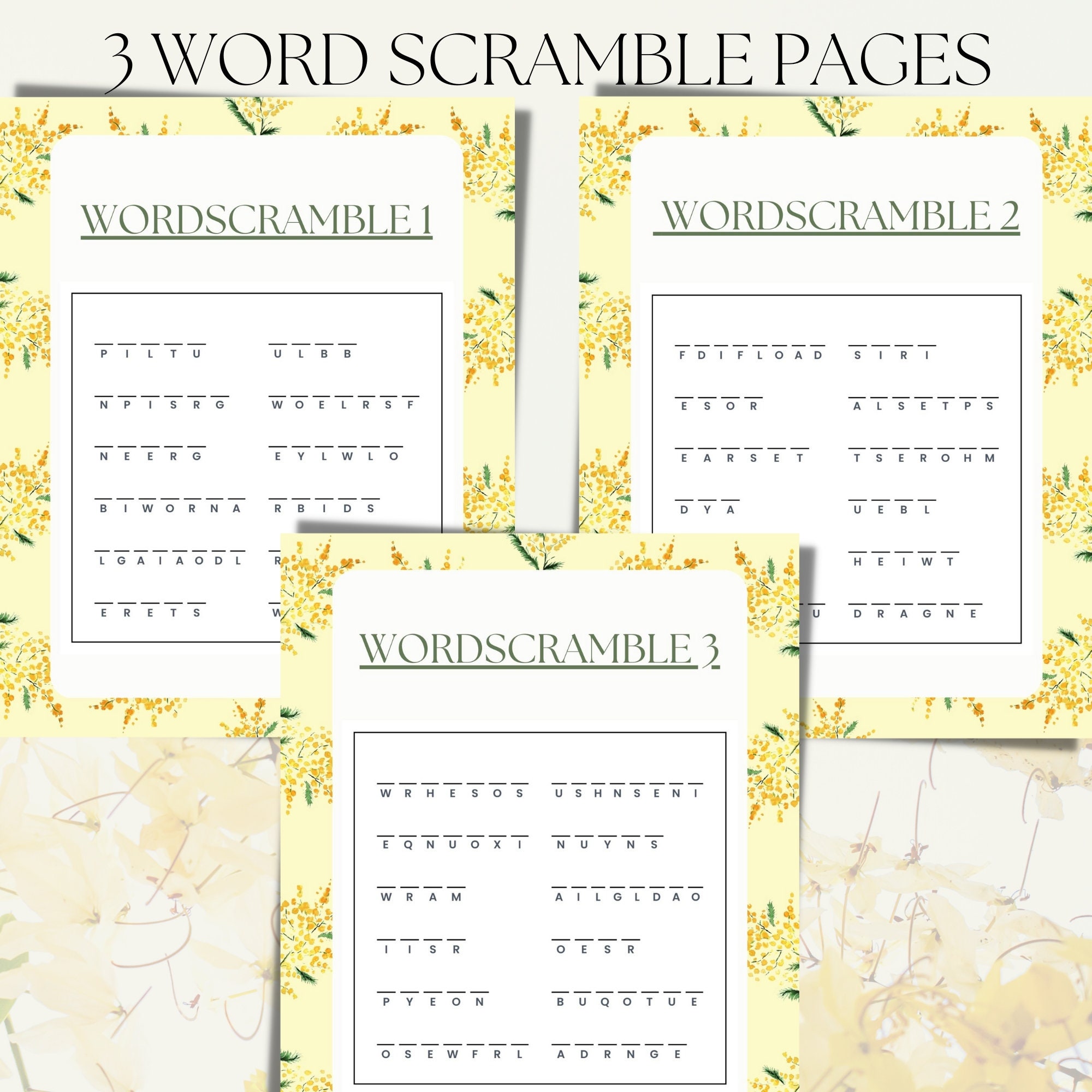 Kids Activity Pack Spring Printable, Spring Themed Games, Word Search ...