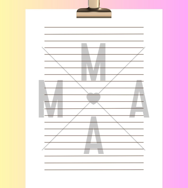 Mother's Day Lined Stationery – Printable Journal Pages (PDF) - Etsy