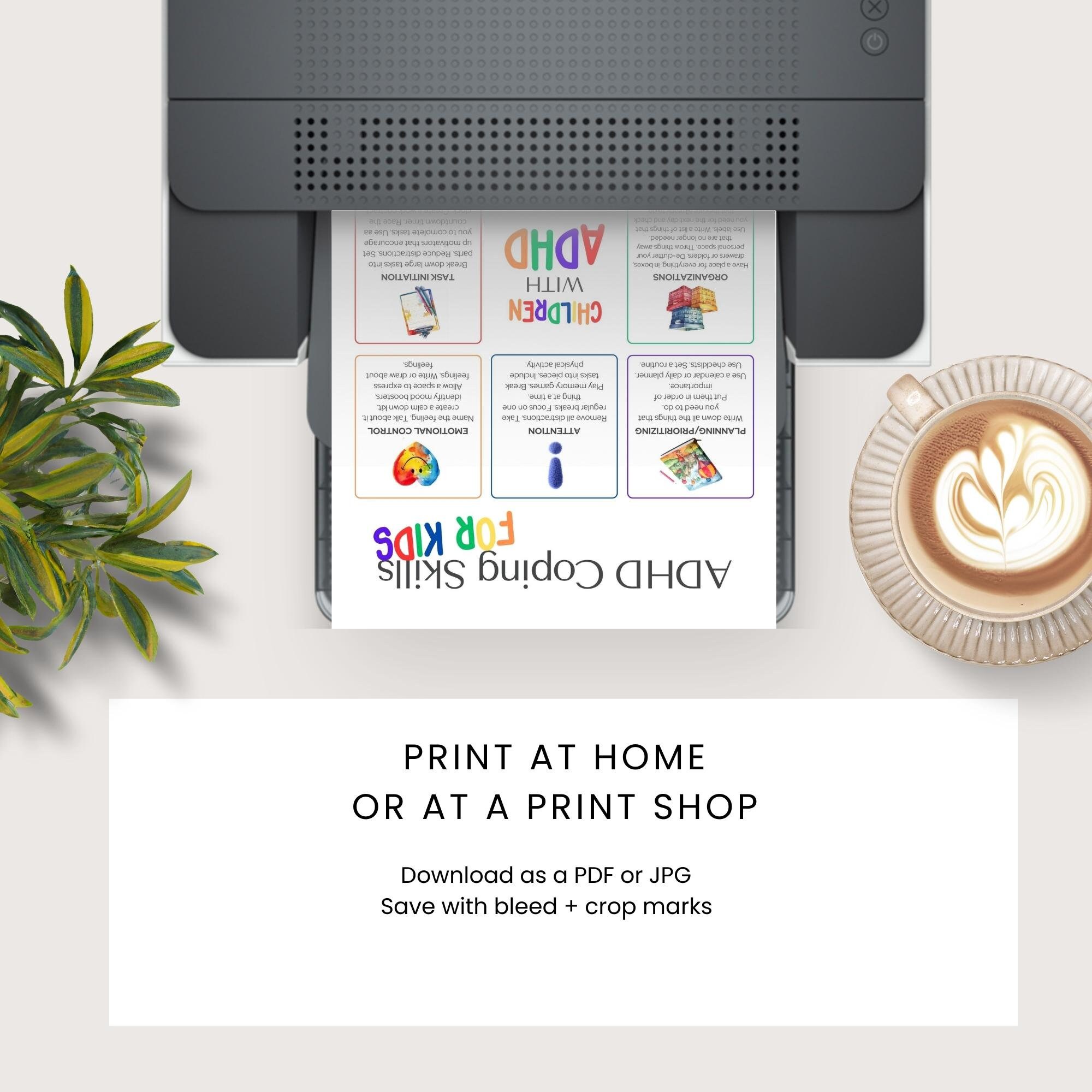 ADHD Worksheets for Kids, Iceberg and Infographic Handouts, Group ...