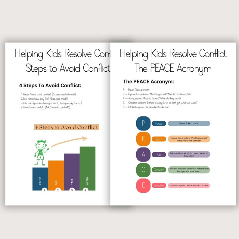 Conflict Resolution Worksheets for Kids, Teens, Relationship Skills ...