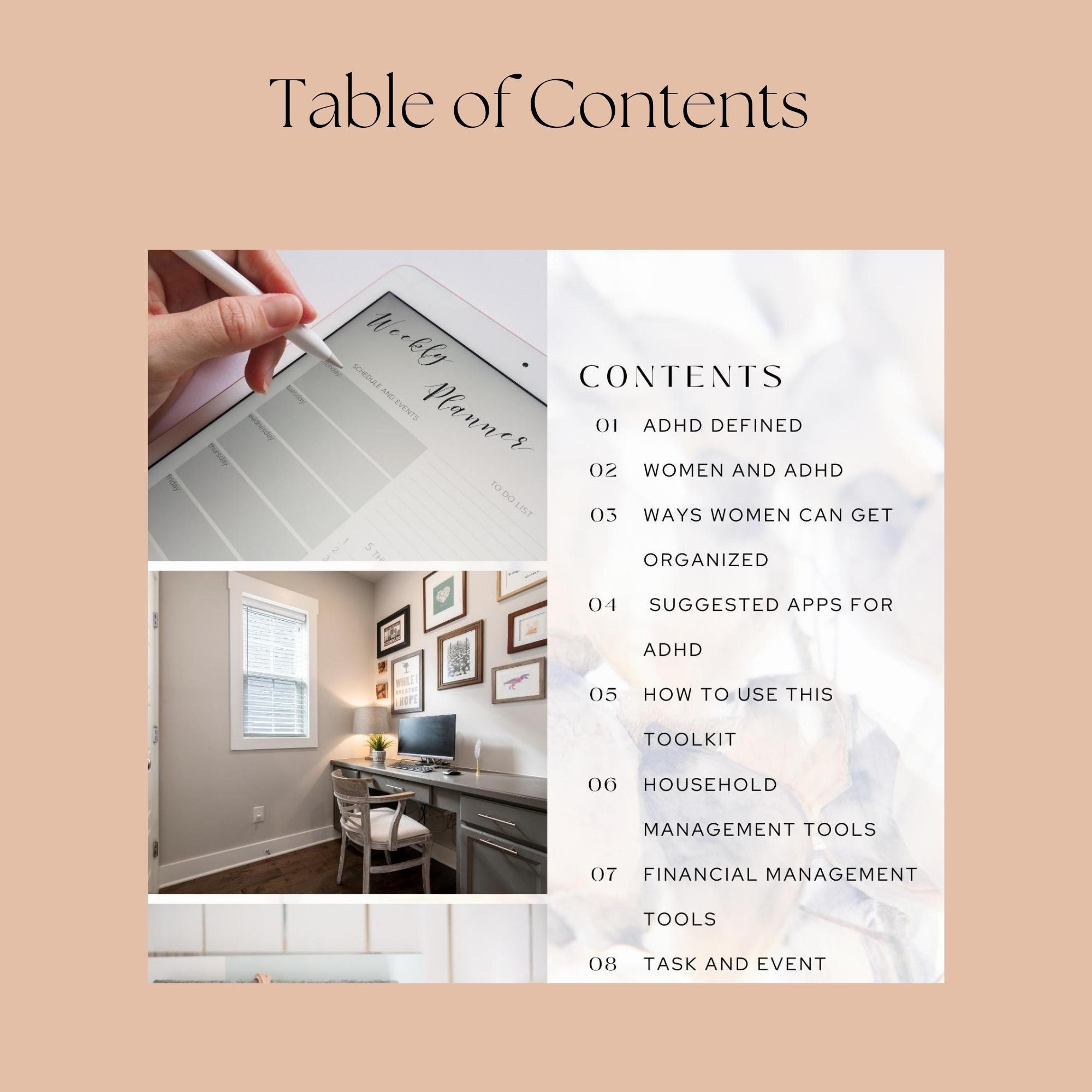 ADHD Planner Toolkit for Women | Daily, Monthly, Yearly (digital) - Etsy