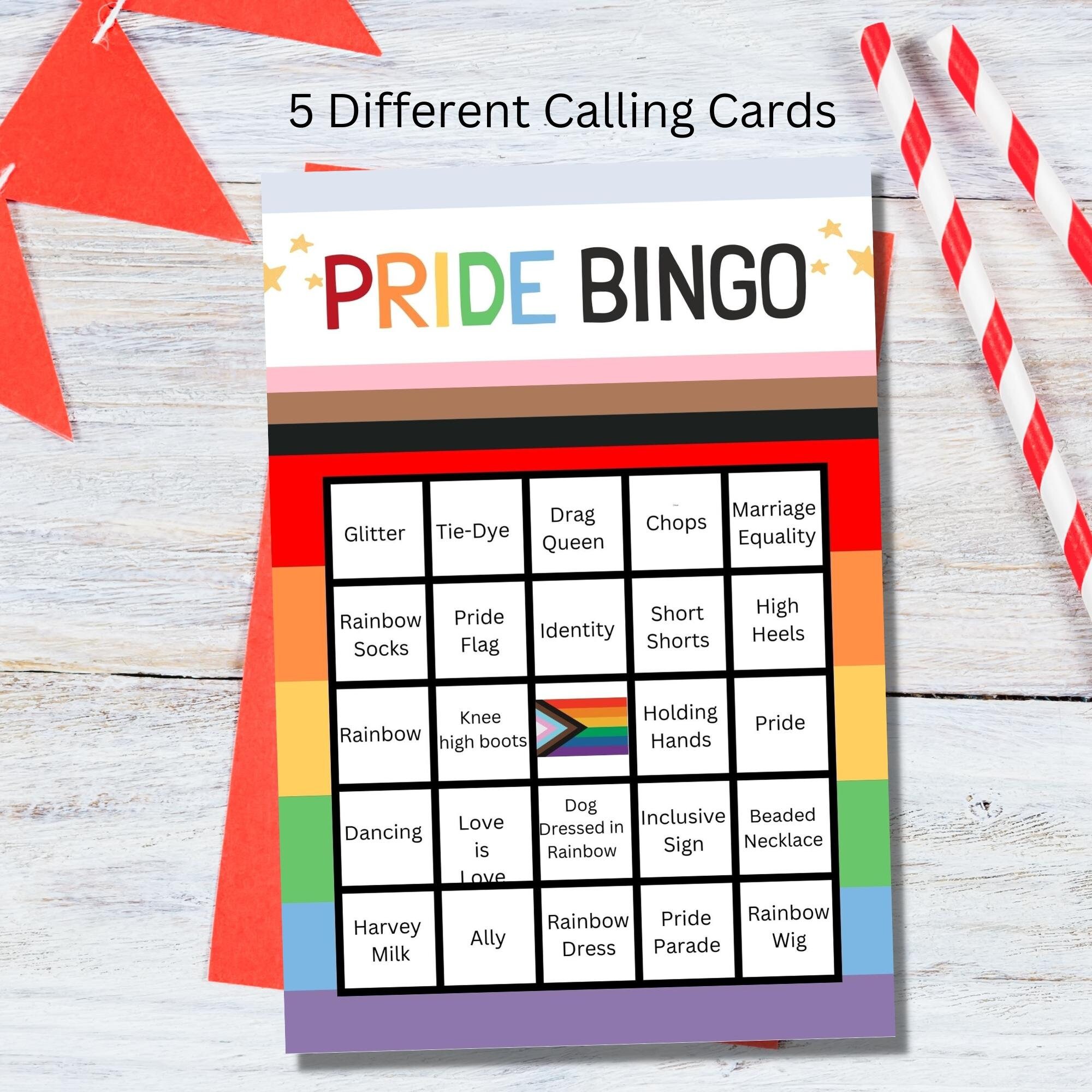 Pride Party Invitation | Bingo Cards I Candy Wrappers I Activities and ...