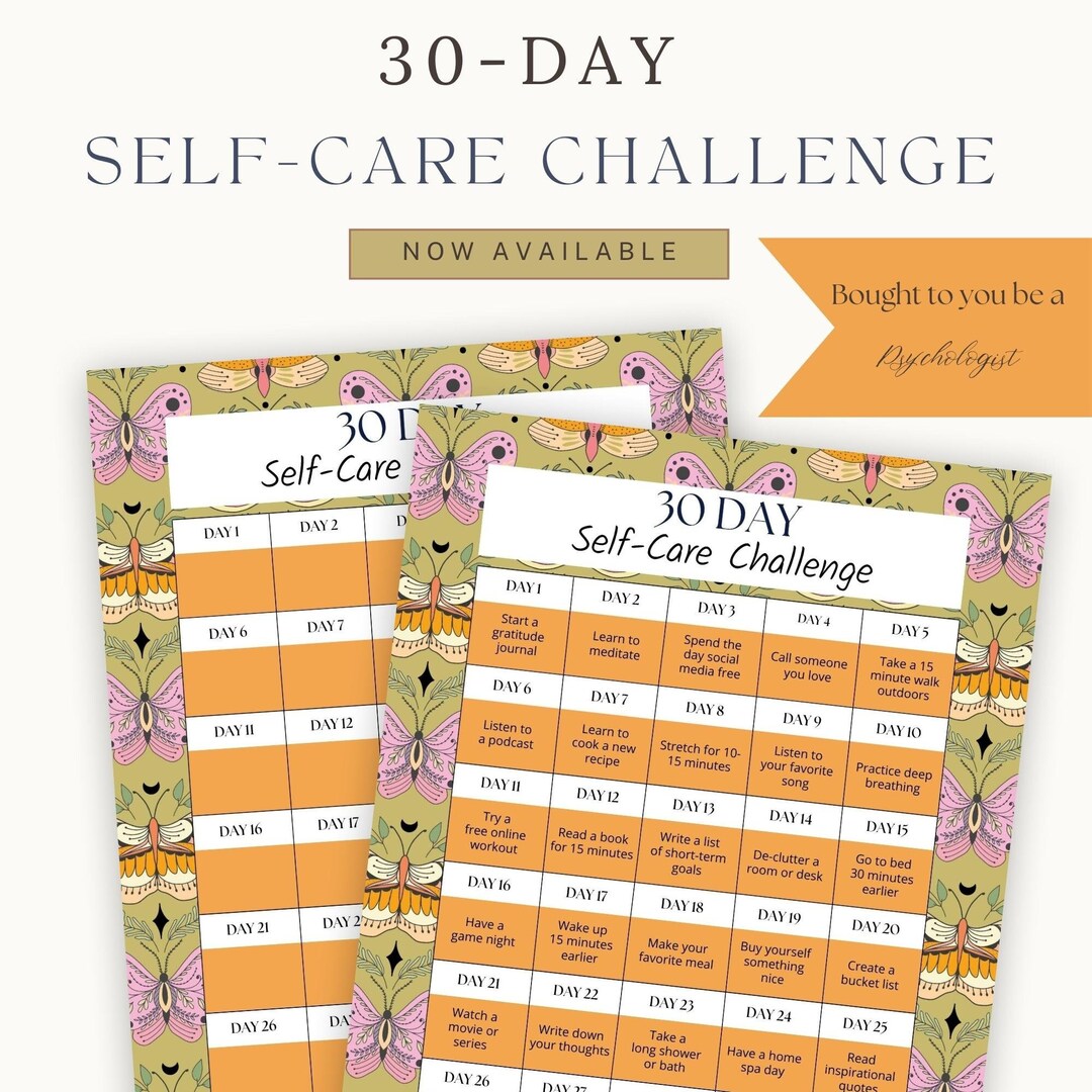 Self-care Printable I 30 Days of Self-care I Self-development I ...