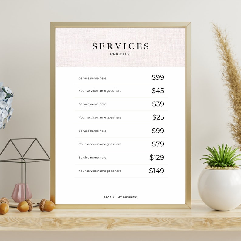 Reiki Price List Template, Business Pricing Guide (canva Template) - Etsy