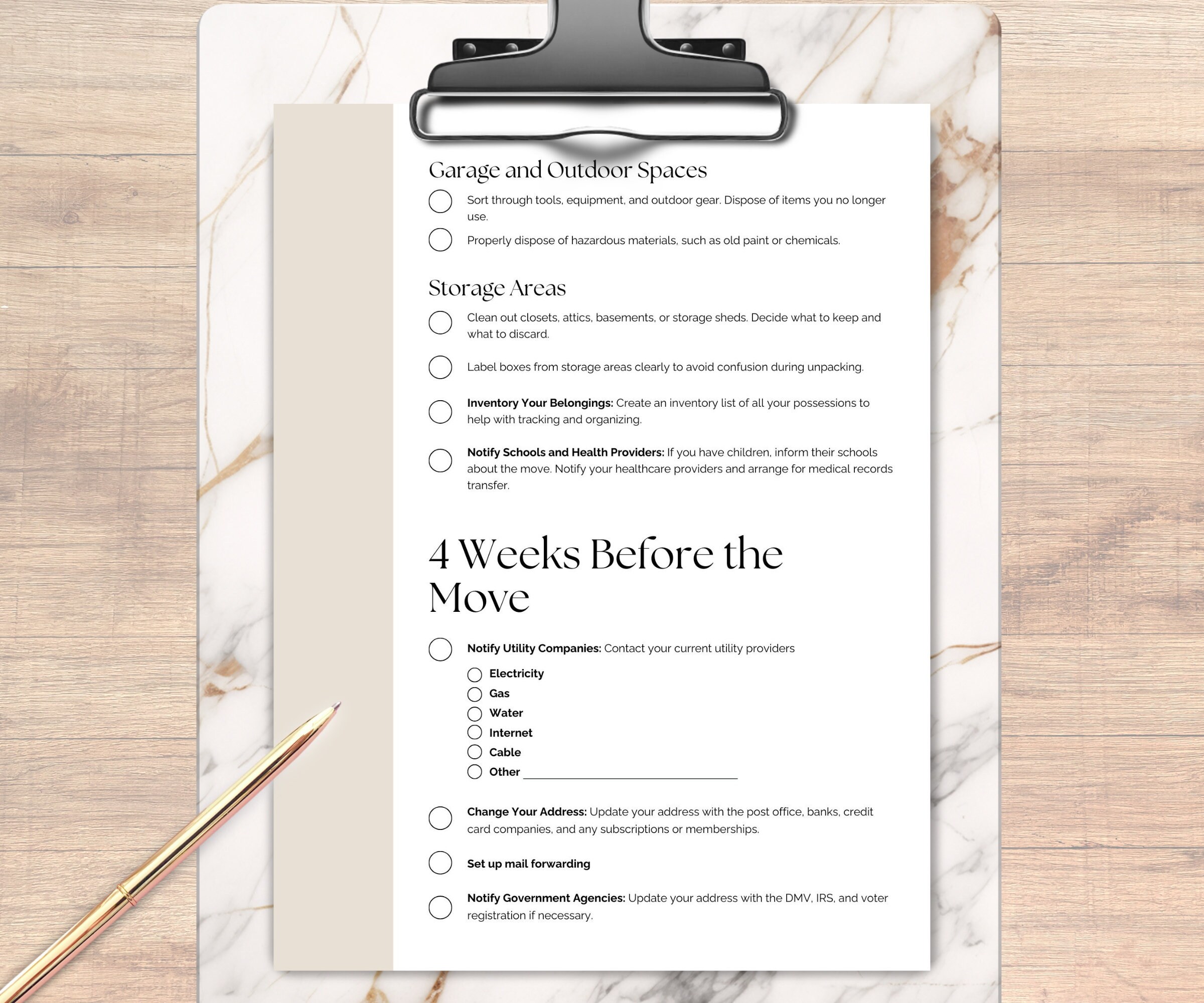 Moving Checklist Printable, New Home Checklist, Moving Guide ...