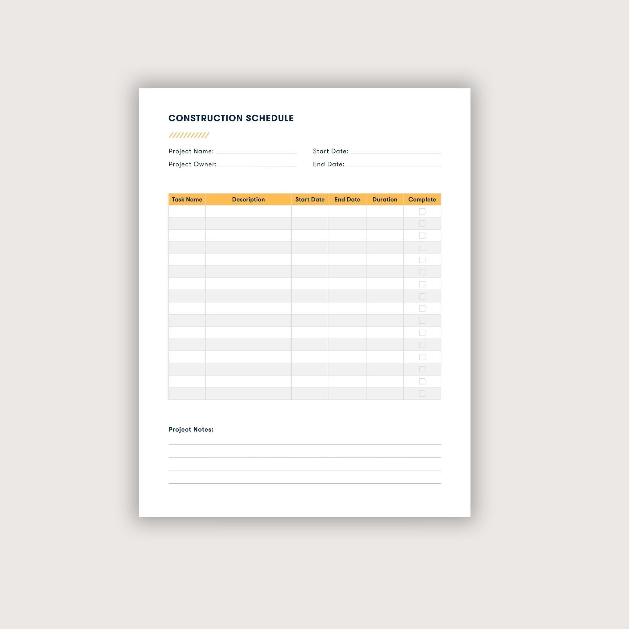 Printable New Home Construction Checklist, Home Construction Planner ...