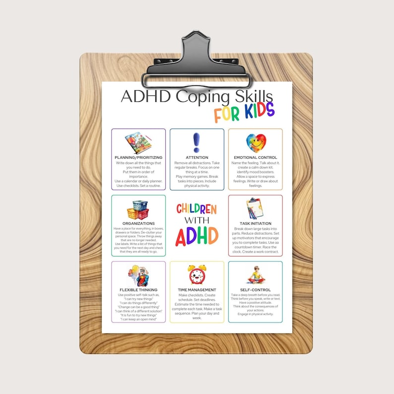 ADHD Worksheets for Kids, Iceberg and Infographic Handouts, Group ...